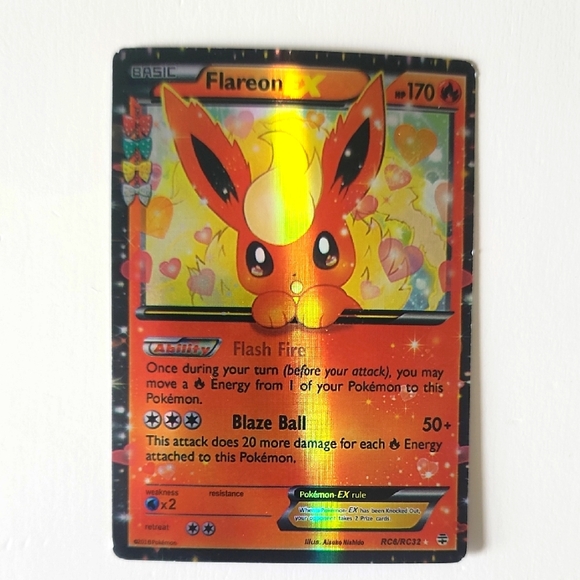 Pokemon | Other | Flareon Ex Rc6rc32 Nm Radiant Collection No Black ...